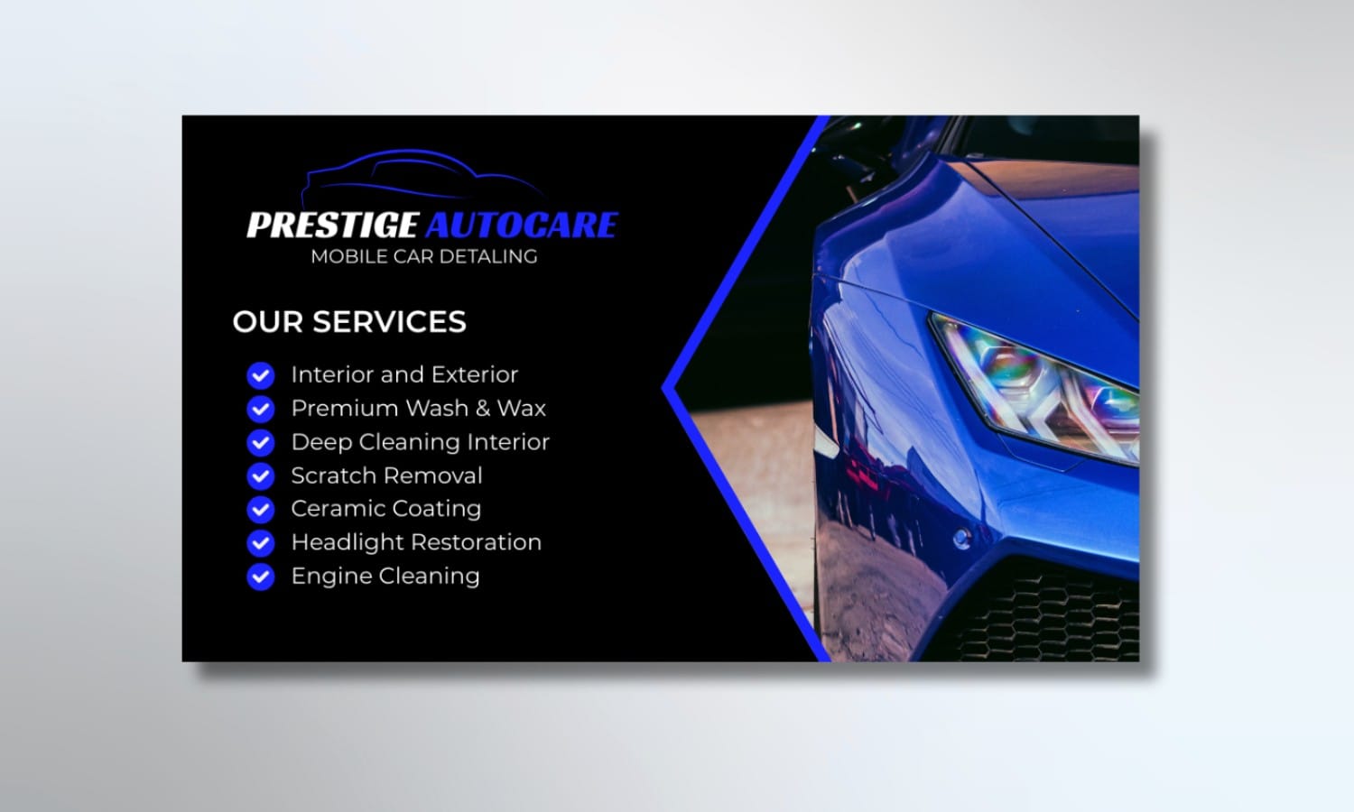 Mobile Auto Detailing Canva Business Cards Template ...